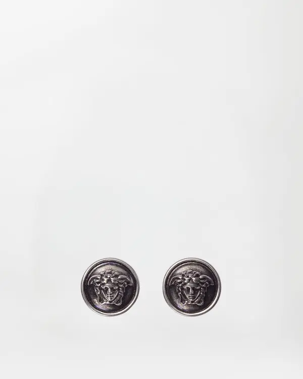 Versace Medusa Stud Earrings - Silver