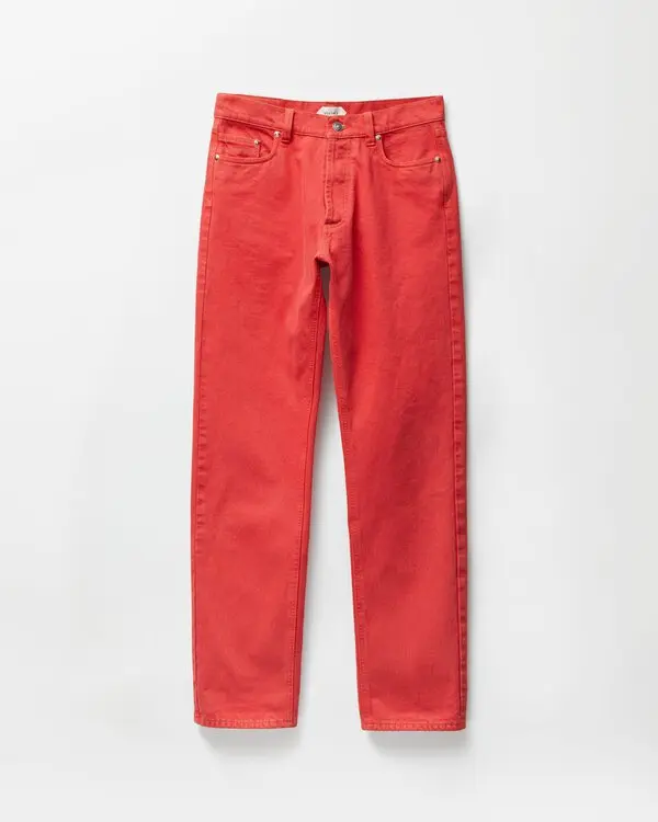 Versace High-waisted Straight-leg Jeans - Red