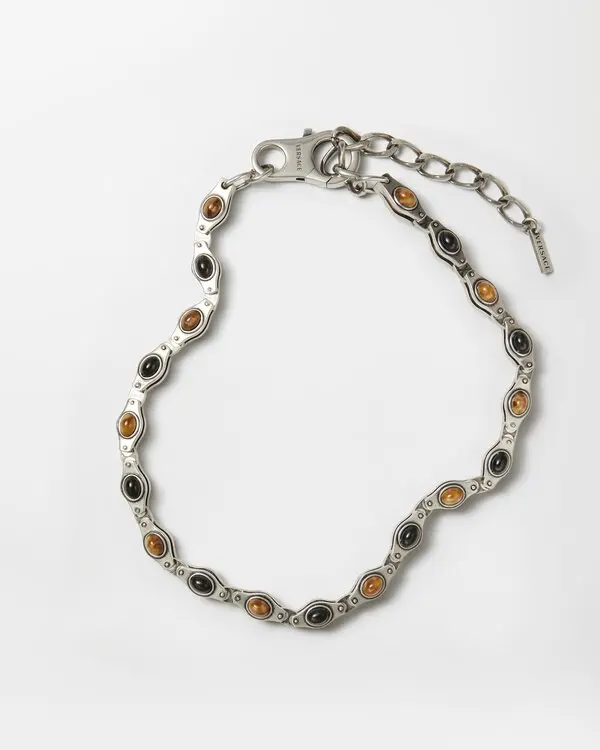 Versace Ellittica Necklace - Yellow+silver
