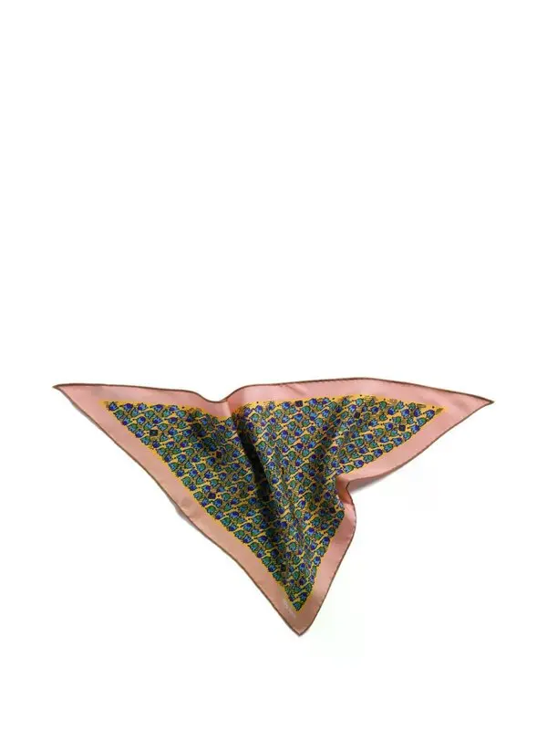 Miu Miu Printed Twill Scarf - Yellow