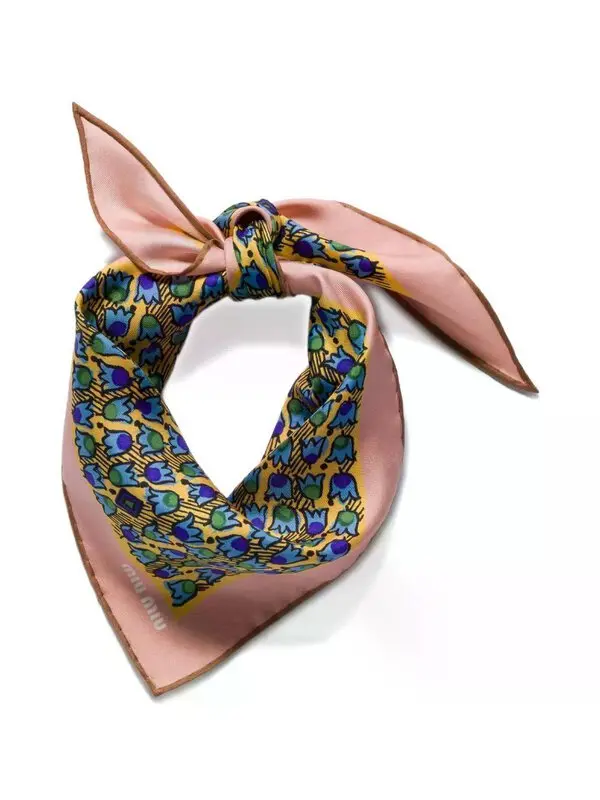 Miu Miu Printed Twill Scarf
