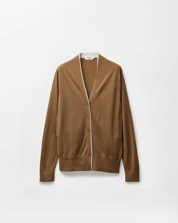 Versace Embroidered Wool Knit Cardigan