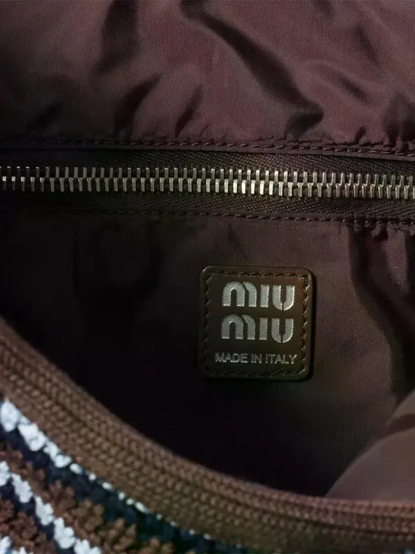 Miu Miu Ivy Crochet Bag - Brown