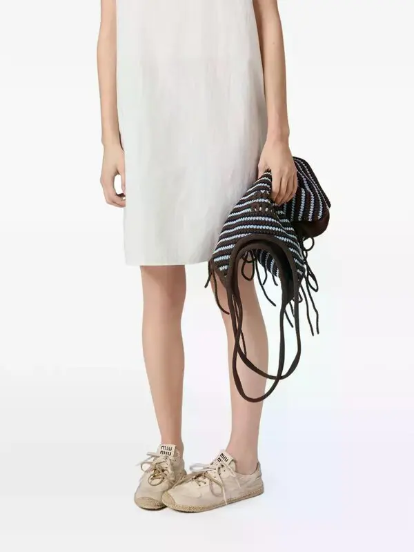 Miu Miu Ivy Crochet Bag - Brown