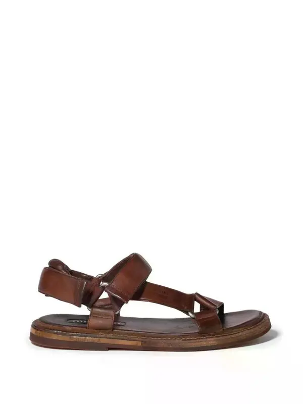 Miu Miu Leather Sandals - Brown