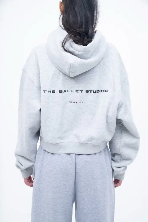 THE BALLET Zip Up Cropped Performance Hoodie