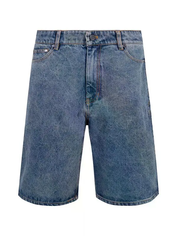 DAILY PAPER Acid Wash Denim Shorts