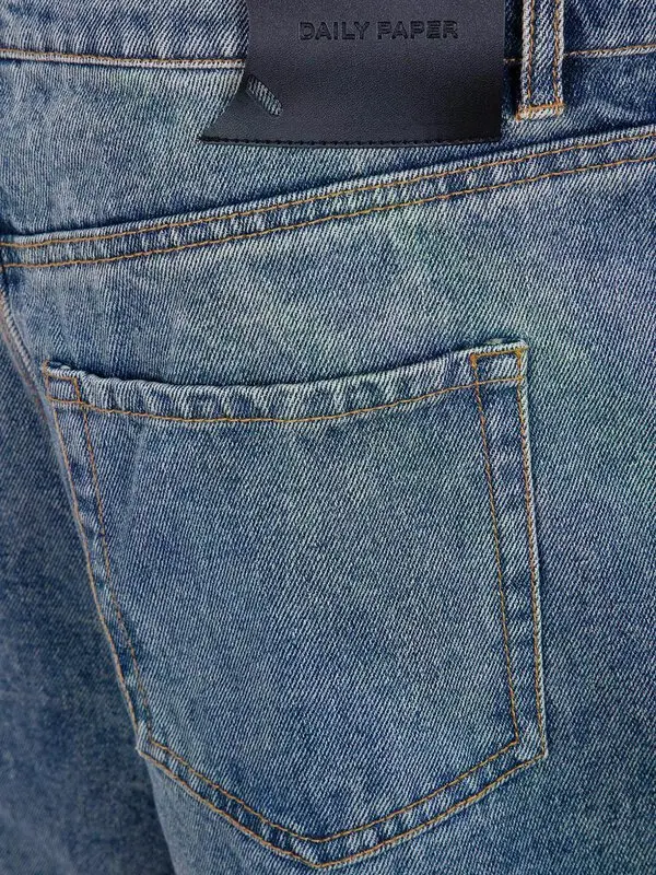DAILY PAPER Acid Wash Denim Shorts