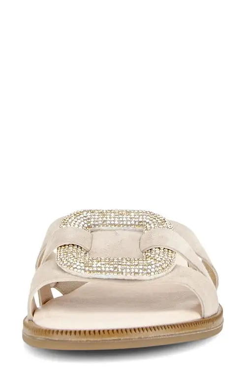 Gabor Embellished Crystal Slide Sandals