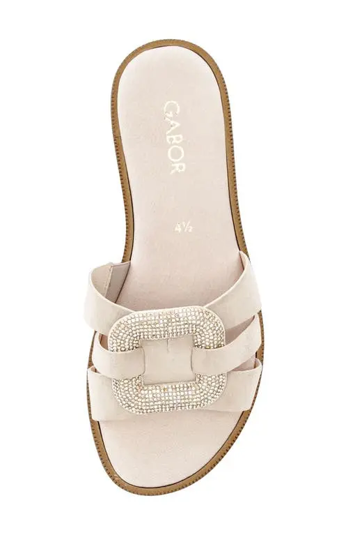 Gabor Embellished Crystal Slide Sandals