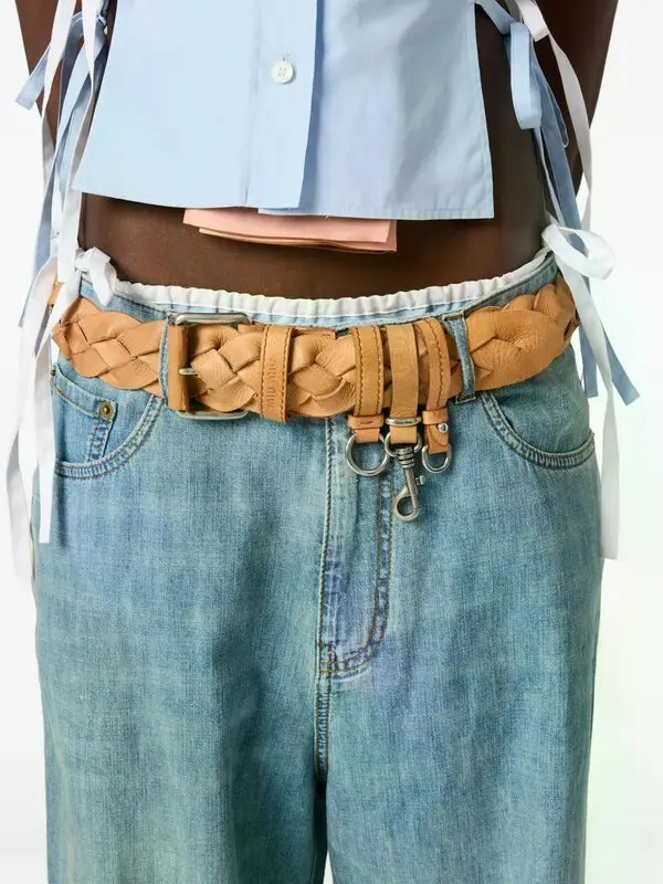 Miu Miu Chambray Wide-leg Pants