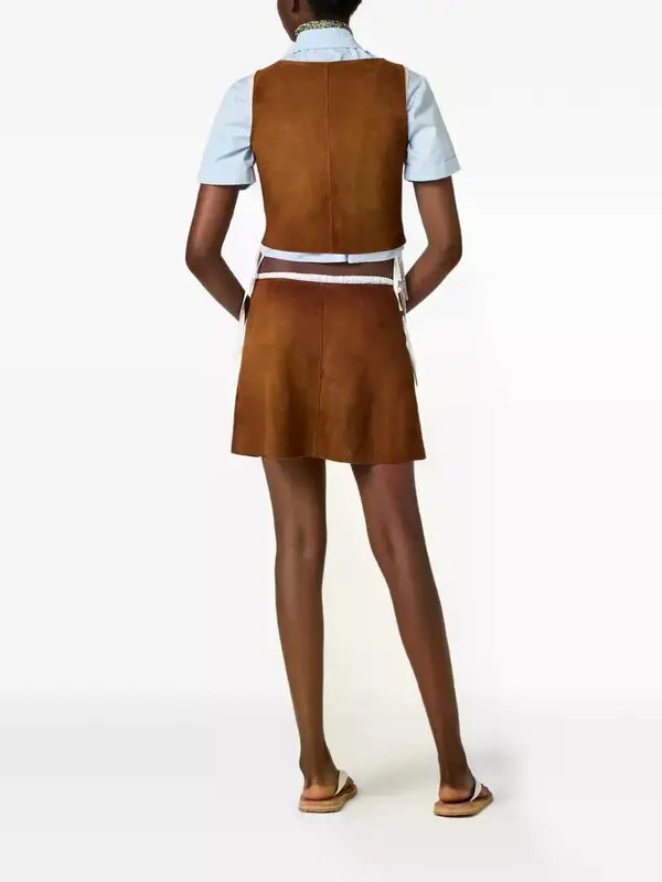 Miu Miu Waxed Suede Top
