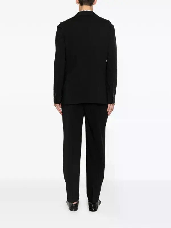 SANTANIELLO Logo-plaque Single-breasted Suit - Black