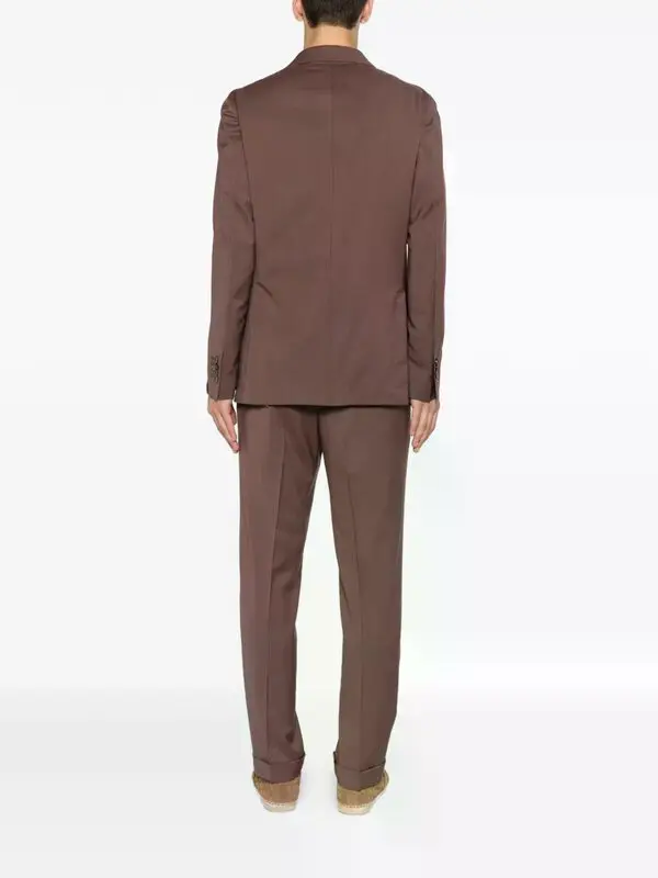SANTANIELLO Single-breasted Notch-lapel Suit - Brown