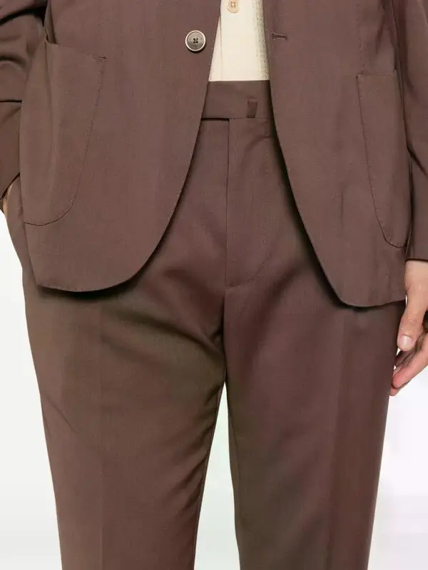 SANTANIELLO Single-breasted Notch-lapel Suit - Brown