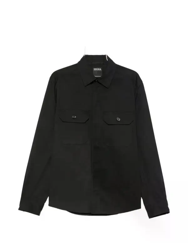 Zegna Flap-pocket Overshirt - Black
