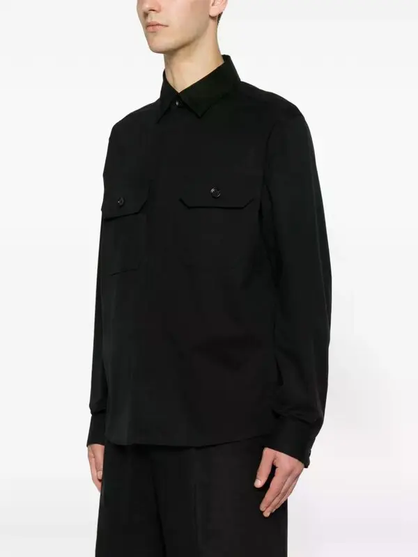Zegna Flap-pocket Overshirt - Black