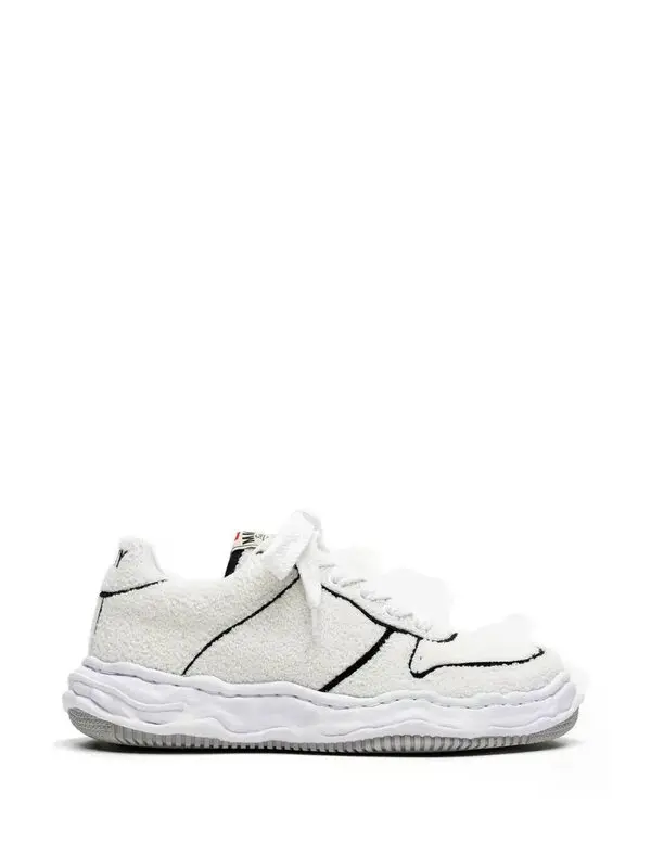 Mihara Yasuhiro Bouclé-knit Chunky Sole Sneakers - White