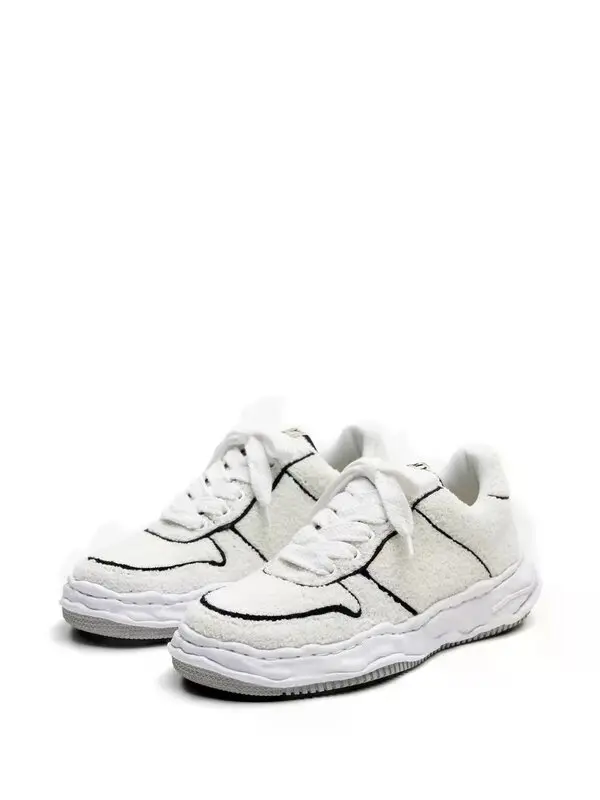 Mihara Yasuhiro Bouclé-knit Chunky Sole Sneakers - White
