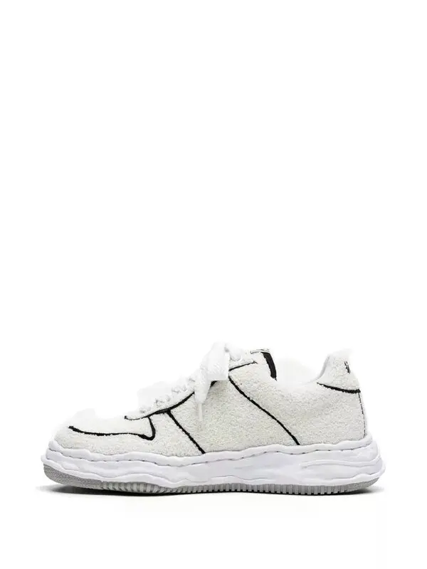 Mihara Yasuhiro Bouclé-knit Chunky Sole Sneakers - White