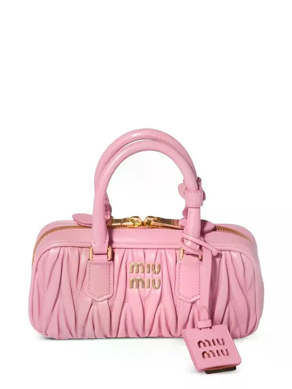 Miu Miu Arcadie Matelassé Nappa Leather Mini-bag - Pink