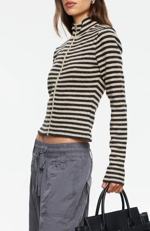 Lioness Apex Knit Zip-up Jacket - Slate Stripe