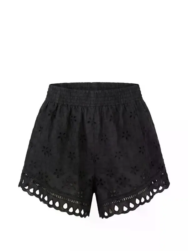 Ermanno Scervino Cotton Broderie Anglaise Shorts - Black