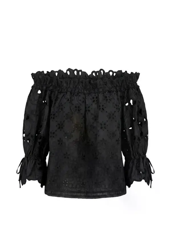 Ermanno Scervino Broderie Anglaise Off-the-shoulder Blouse