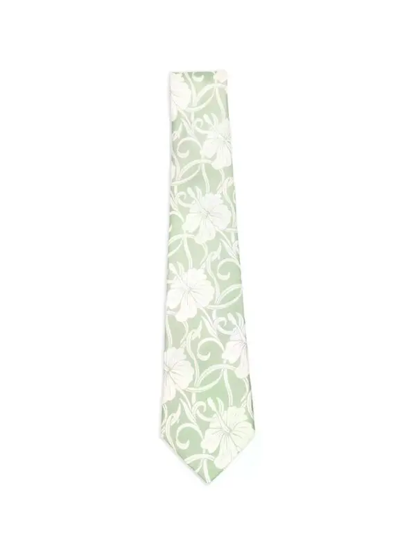Drole De Monsieur Floral Print Neck Tie - Green