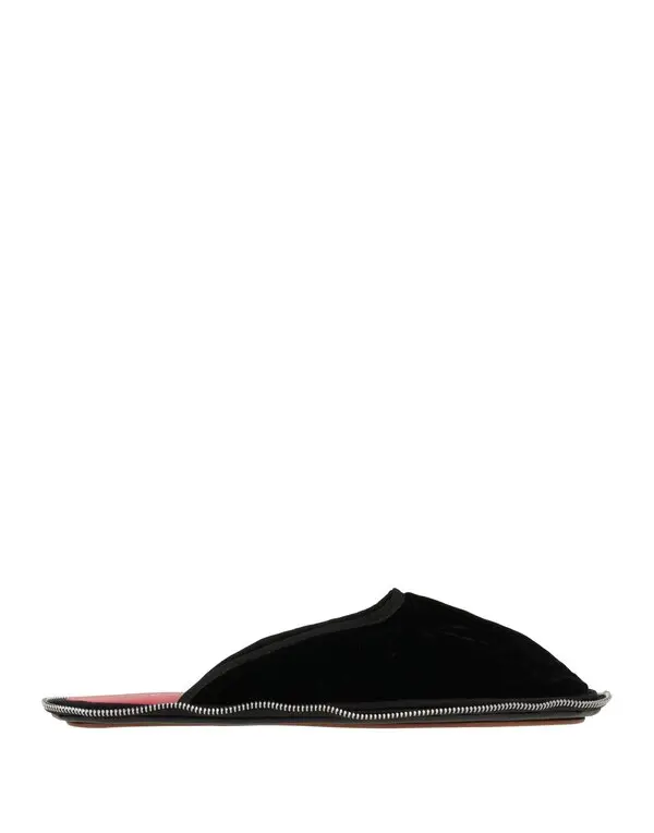 MAISON MARGIELA Velvet Mules With Grosgrain Trims - Black