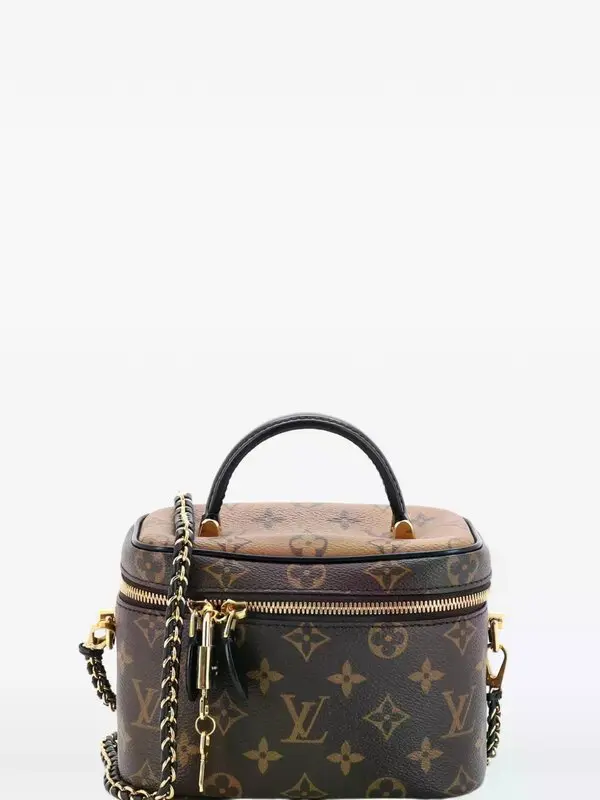LOUIS VUITTON Reverse Monogram Canvas Pm Satchel - Brown