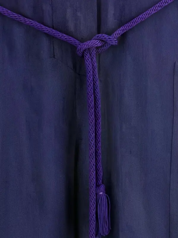Giorgio Armani V-neck Wide-leg Jumpsuit With Tassel Belt