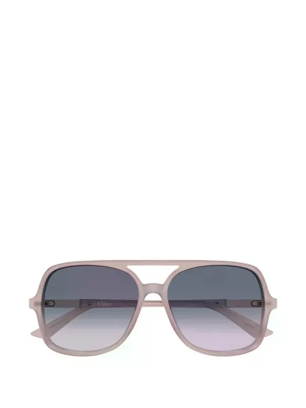 Chloé Gradient Lens Aviator Sunglasses - Grey