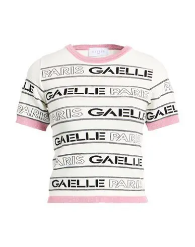 GAËLLE PARIS Metallic Stripe Crewneck Sweater - Ivory