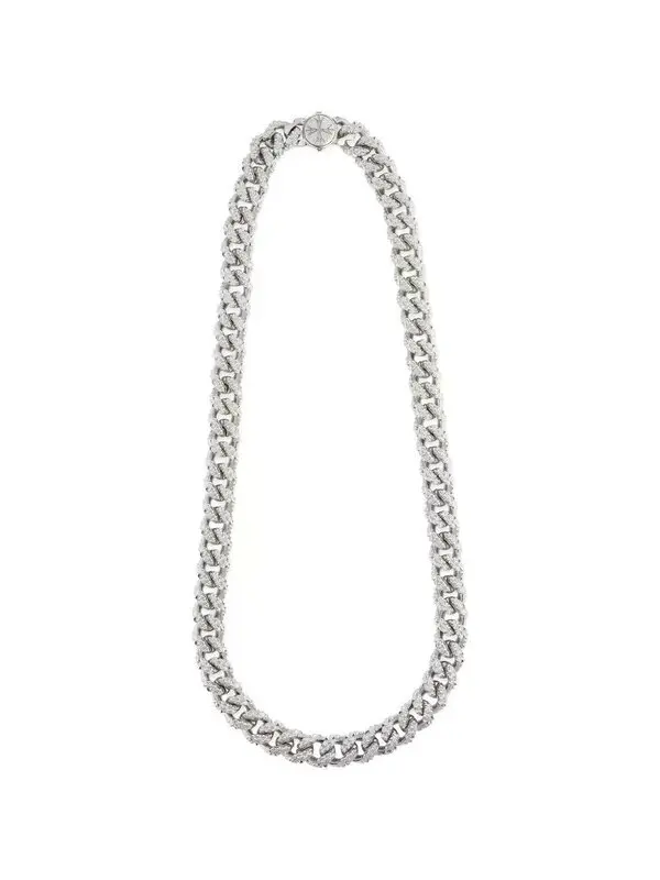 Emanuele Bicocchi Tone Studded Curb-chain Necklace - Silver