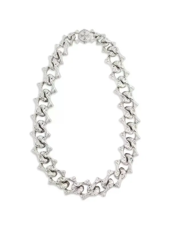 Emanuele Bicocchi Tone Arabesque Chain Necklace - Silver