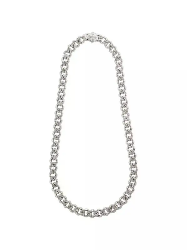 Emanuele Bicocchi Tone Flourish Chain Necklace - Silver