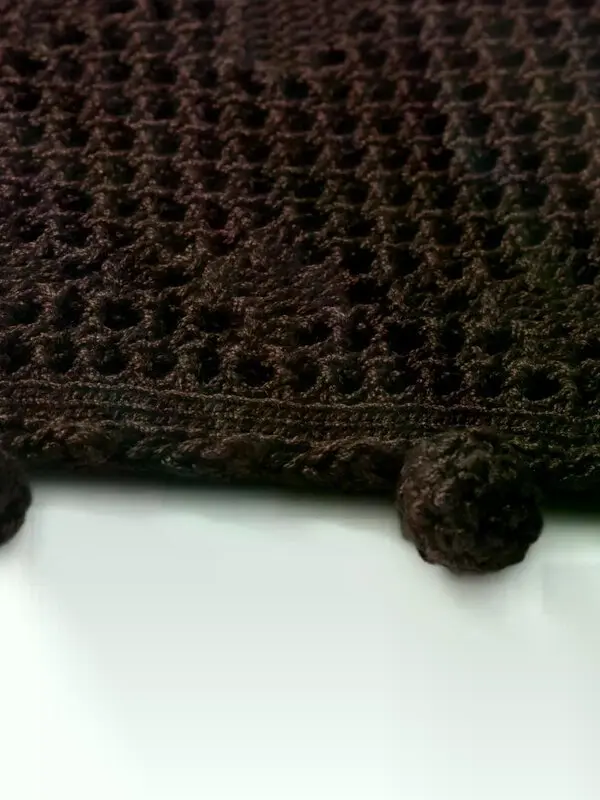 Miu Miu Cotton Crochet Handbag - Brown