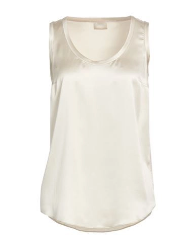 Brunello Cucinelli Silk Elastane Sleeveless Top - Beige