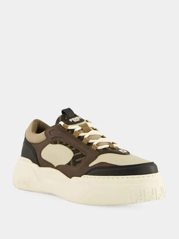 Fendi Force Paneled Low Top Sneakers - Multicolour