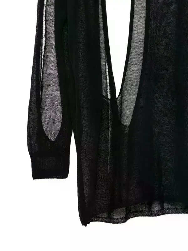 Yohji Yamamoto Semi-sheer Long Sleeve T-shirt