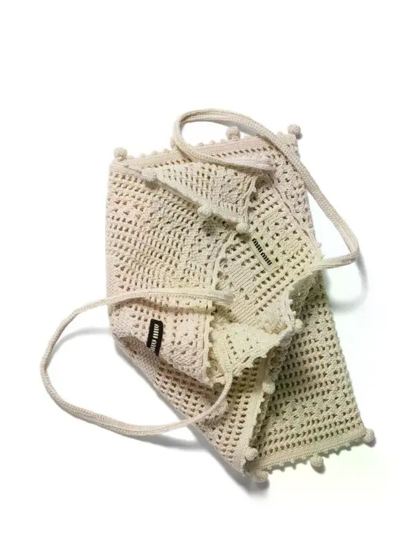 Miu Miu Cotton Crochet Tote Bag