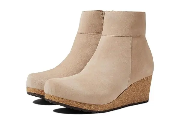 BIRKENSTOCK Papillio Ebba Wedge Bootie Boots Warm Sand - Beige