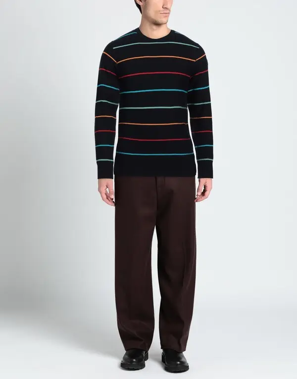 Paul & Shark Virgin Wool Striped Crewneck Sweater - Blue