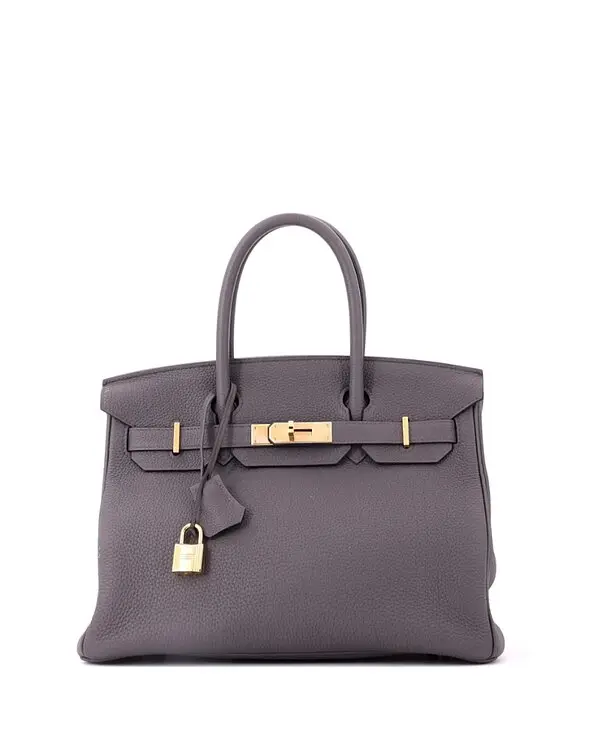 Hermès Birkin 30 Handbag Grey Togo With Rose Gold Hardware - Etain