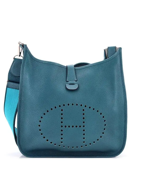 Hermès Gm Evelyne Bag Gen Iii Clemence - Blue