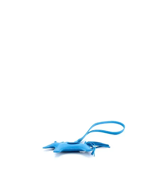 Hermès Pm Mono-tone Grigri Rodeo Bag Charm Leather - Blue