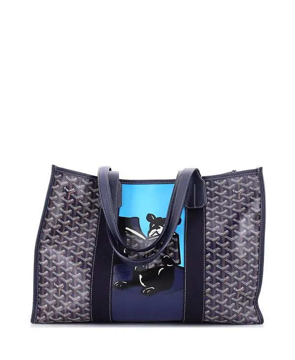 Goyard Mm Villette Tote Printed Coated Canvas - Blue
