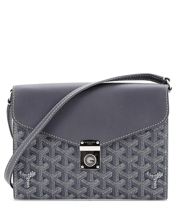 Goyard Chypre Wallet On Strap Coated Canvas With Leather - Gray