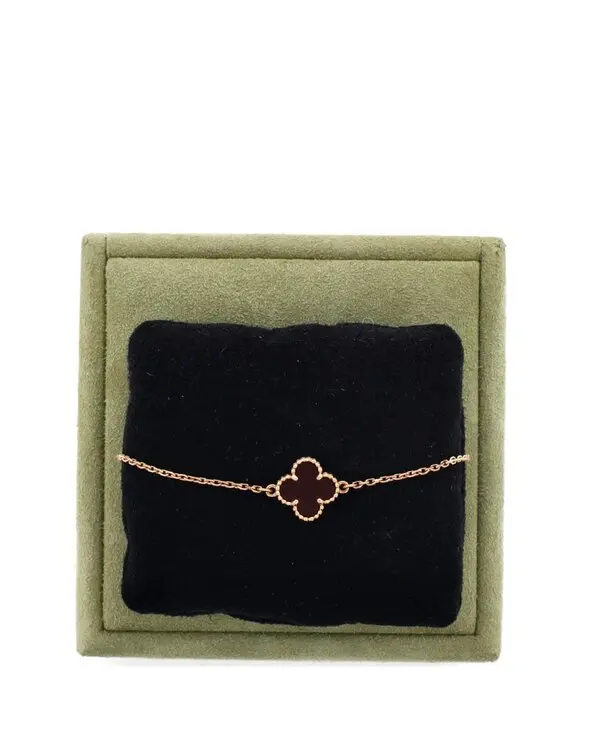 VAN CLEEF & ARPELS Sweet Alhambra Bracelet 18k Rose Gold And Carnelian